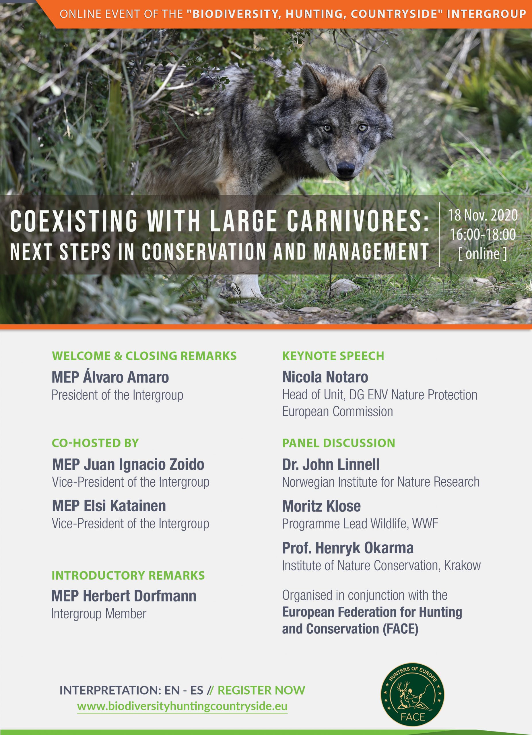 FACE | “Coexisting with Large Carnivores: Next steps in conservation ... FACE | “Coexisting with Large Carnivores: Next steps in conservation ...